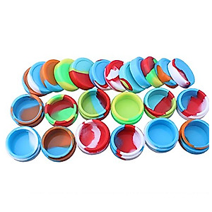 FWD Non Stick Silicone Jar Container Assorted Colors (5Pack)5ml