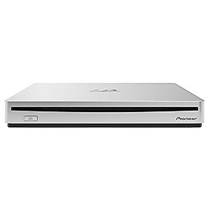 PIONEER External Blu-ray Drive BDR-XS07S Silver Color to Match Mac.6X Slot Loading Portable USB 3.2 Gen1(3.0) BD/DVD/CD Writer. Supports BDXL and M-Disc Format. USB Bus Powered