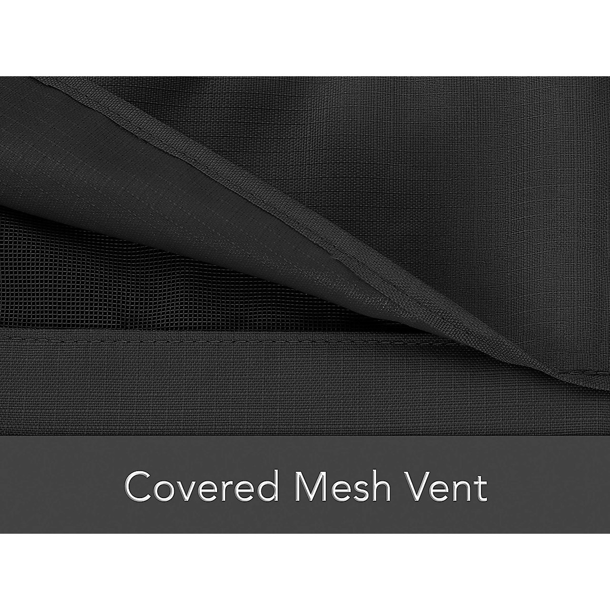 Covermates Round Poker Table Cover – Heavy-Duty Polyester, Weather Resistant, Covered Mesh Vent, Outdoor Living Cover, 54DIAMETER x 25H, Ripstop Black