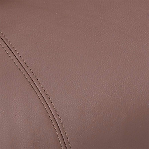 MCombo Manual Swivel Glider Rocker Recliner Chair with Massage and Heat for Adult, Cup Holders, USB Ports, 2 Side Pockets, Faux Leather 8031 (Light Brown)