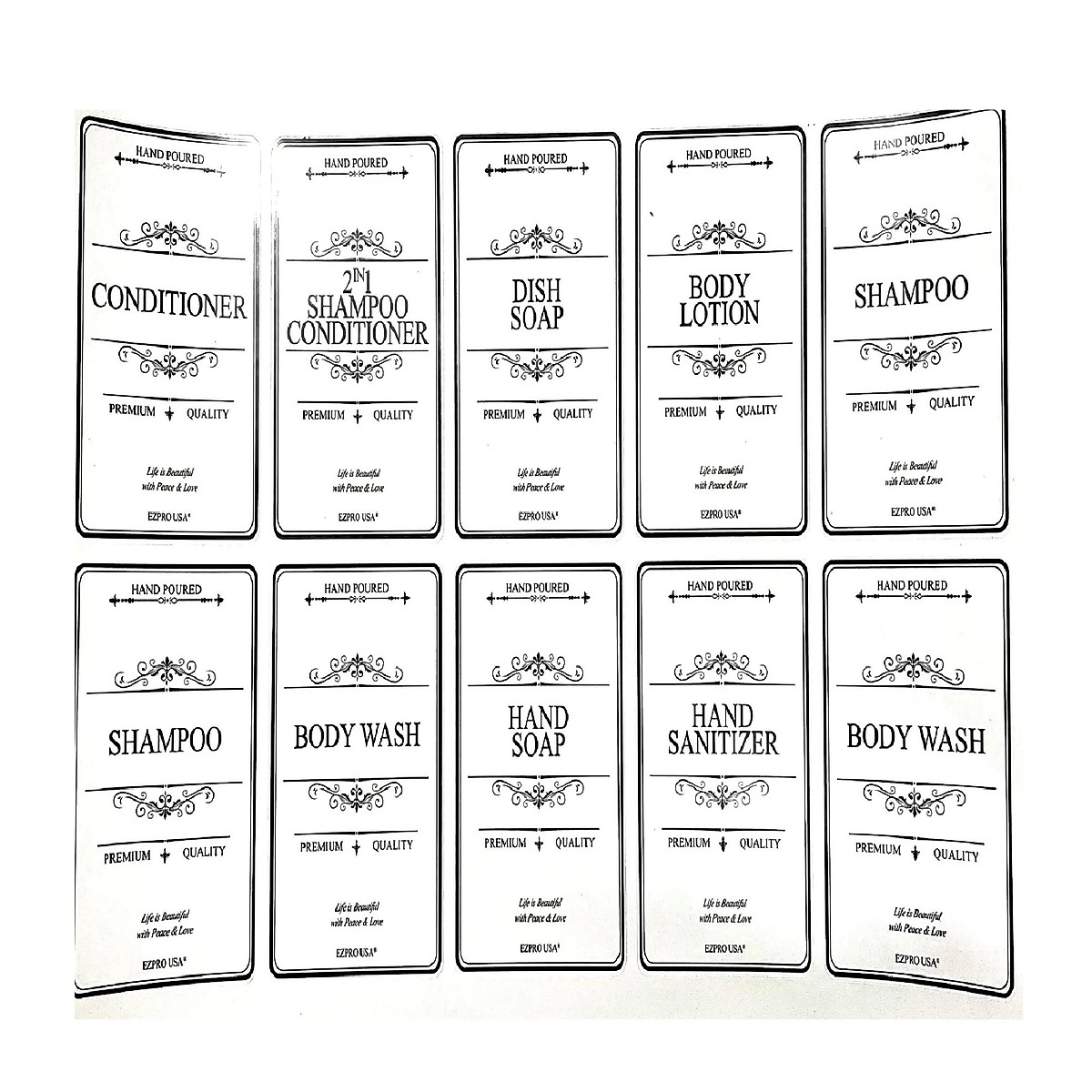 White Opaque Bottle with Gold White Head Empty Plastic Pump Bottles Square Shampoo Bottle Conditioner Soap Lotion Refillable, BPA Free for Body Wash, Moisturizer, Liquid Hand Soap, Set of 3