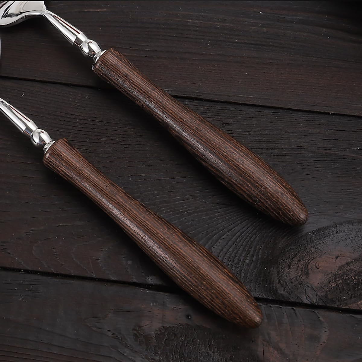 16 Piece Silverware Set Flatware Hammered Handle Food-Grade Stainless Steel Cutlery Set for 4 Forks Utensil Sets Home Essentials for New Home Exquisite Ergonomic Durable Birthday Party