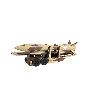 Bachmann Trains - 52' Center Depressed Flat Car - Desert Camouflage with Missile - HO Scale