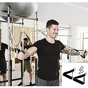 Premium Exercise Pull Handle Resistance Bands, Strong Nylon Belt, Grips Fitness Strap,Foam Wrapped Handle,Soft Grip Handles Heavy Duty Handles for Yoga Exercise Gym Resistance Training (One Pair)