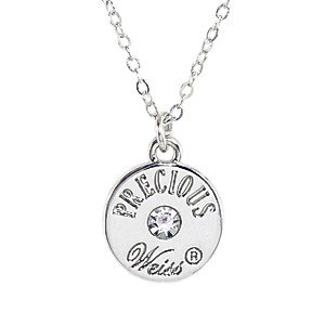 Weiss Monogram Necklace - with Crystal and Signature on Reverse, 18"-21" (T)