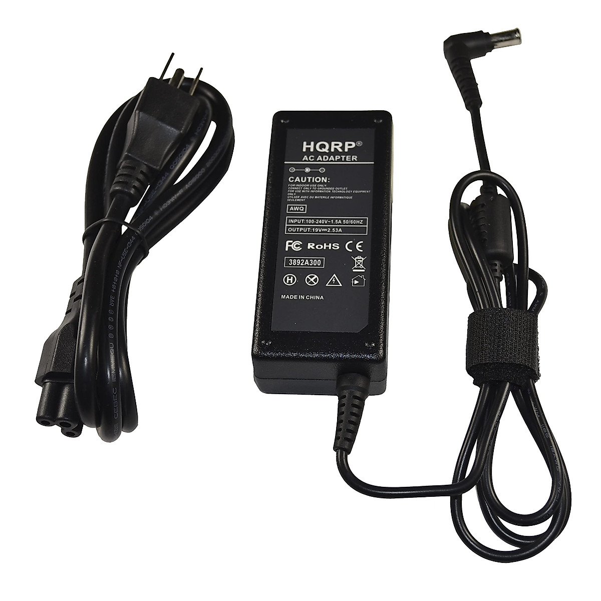 HQRP 19V AC Adapter Compatible with Samsung HW-K360 HW-KM36 HW-KM36C PS-WK360 Soundbar Speaker System Power Supply Cord Adaptor + Euro Plug Adapter