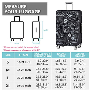 TRAVELKIN Luggage Covers For Suitcase Tsa Approved,Suitcase Cover Protector Fit 18-32 Inch Luggage