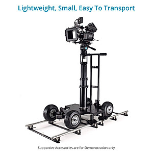 PROAIM Spin Lightweight Doorway Platform Dolly for Heavy Camera/Jib Setup. 4-Wheel & 2-Wheel Steering Modes. Steering Bar Tilt -270°. Payload up to 300kg / 661lb. (DL-SPIN-01)