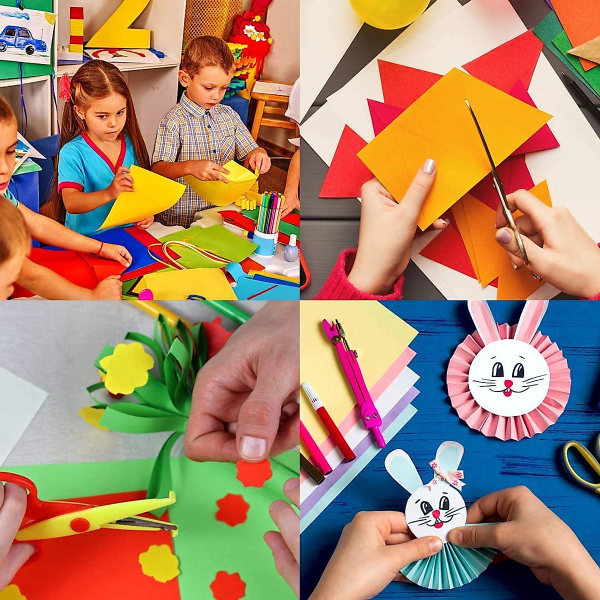 Colored Paper, Colored A4 Copy Paper, Crafting Decorating Cut-to-Size Paper 100 Sheets 20 Colors for DIY Art Craft (20 * 30cm)