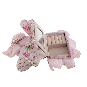 yotijar Flower Pink Fairy Furniture Jewellery Box Childrens Organiser Case Gifts - Love Chair