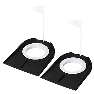 2 Pack Golf Putting Cup with Flag, Practice Golf Hole Training Aids for Kids Adults Indoor Outdoor Home Office Yard Lawn