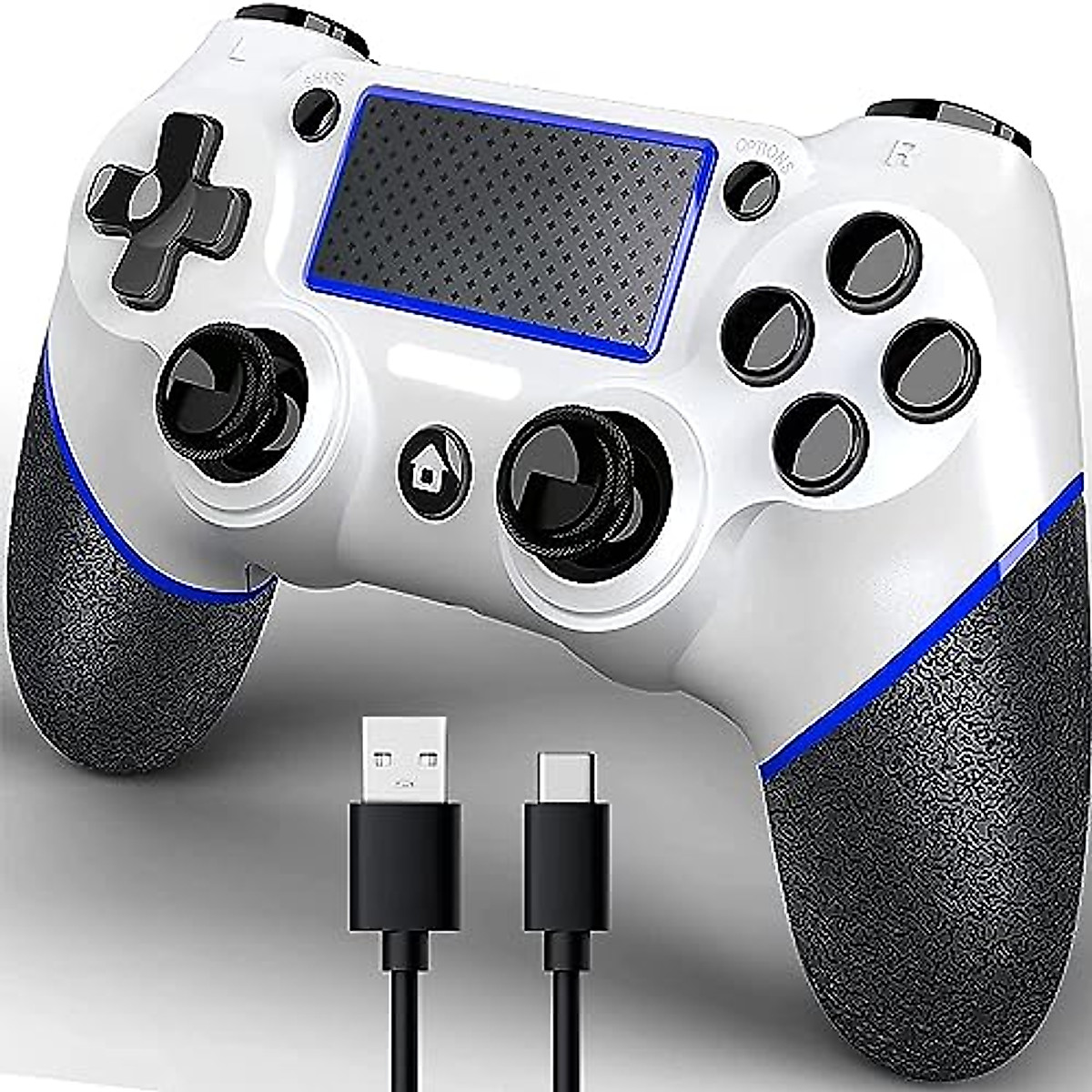 Niacop Wireless PS-4 Controller, Dual-shock PS-4 Controller compatible play-station 4/3/Pro/Slim/PC, Gamepad with Dual Vibration, Turbo,Touch Pad, Battery capacity 600mAh