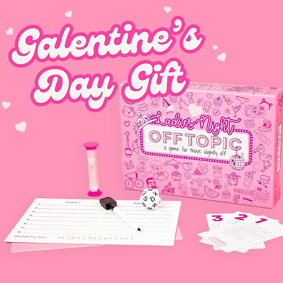 OFF TOPIC Galentine's Day Party Game - Fun Ladies Night Board Game - Girls Night Gift for Friends
