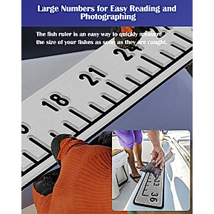36" Fish Ruler for Boat EVA Foam Fish Measuring Ruler with Self-Adhesive Backing Fish Measurement Tape Sticker Tool for Fish Boat 36 inch