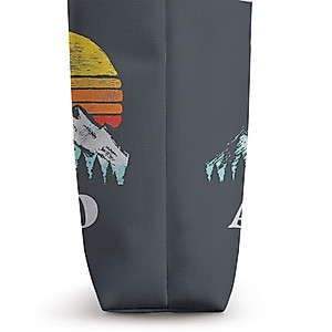 Mountains Are Calling & I Must Go Retro 80s Vibe Graphic Tote Bag