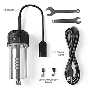 NymoLabs 7000-30000RPM CNC Router Spindle Motor with 1/8" ER11 Collet Set, 710W/110V, Upgraded for Most CNC Machines with 65mm Spindle Mount