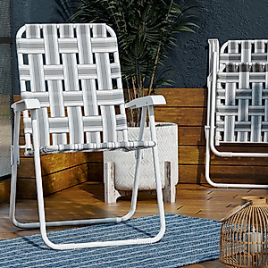 Novogratz Poolside Gossip, Priscilla Folding Chairs, 2-Pack, Gray