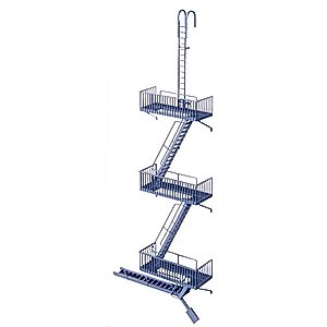 Walthers Cornerstone HO Scale Model Vintage Fire Escape Kit