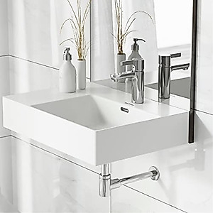 Swiss Madison SM-WS323 St. Tropez Wall Hung Sink with Right Side Faucet Mount