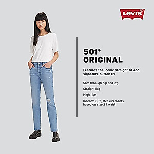 Levi's Women's 501 Original Fit Jeans, (New) Medium Indigo Worn in, 30 Regular