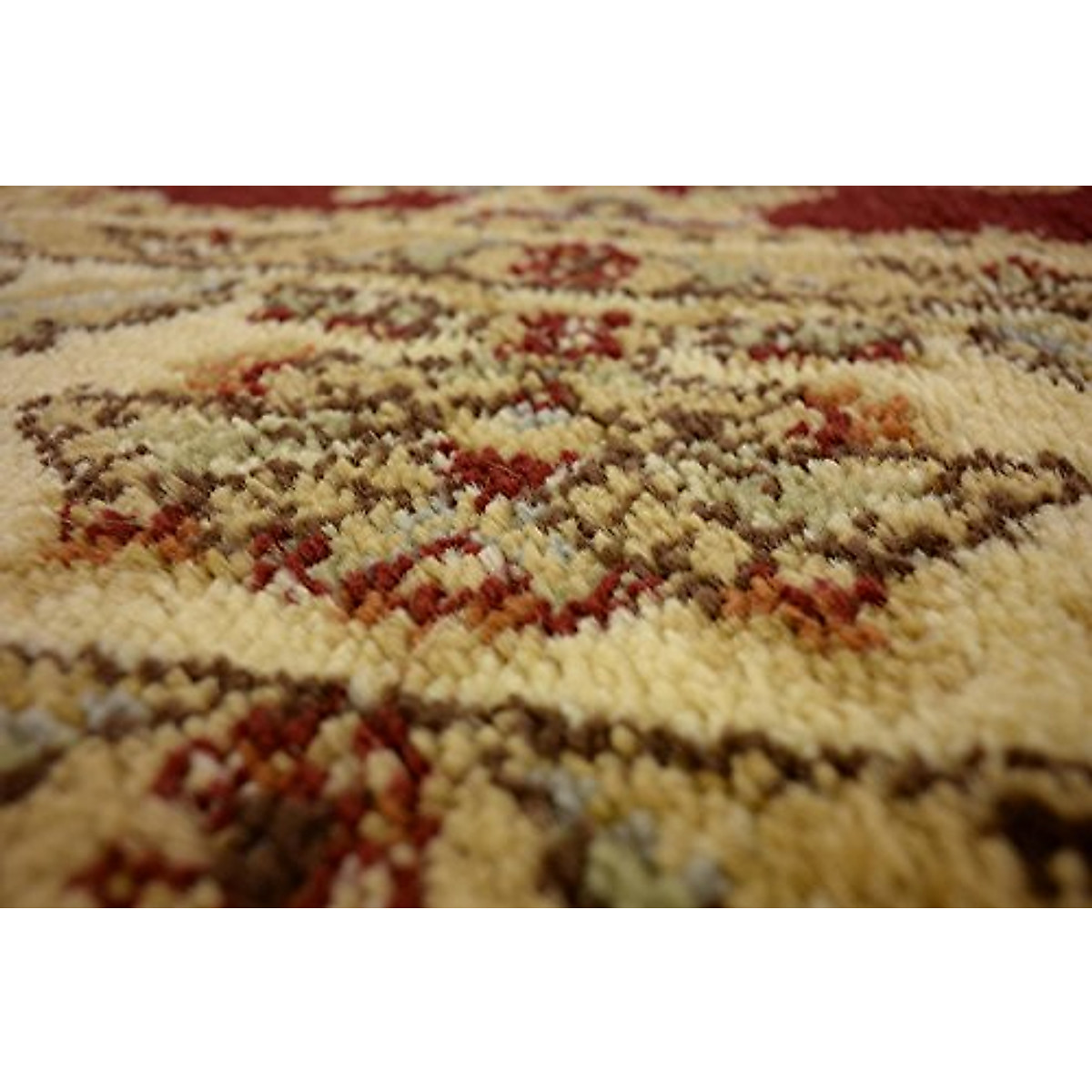 Unique Loom Voyage Collection Traditional Oriental Classic Intricate Design Area Rug (3' 3 x 5' 3 Rectangular, Red/Tan)