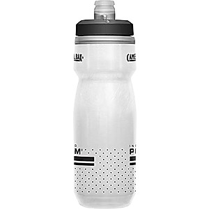 CamelBak Podium Chill Insulated Bike Water Bottle - Easy Squeeze Bottle - Fits Most Bike Cages - 21oz, White/Black