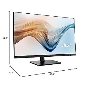 MSI Modern MD271QP, 27", 2560 x 1440 (QHD), IPS, 75Hz, TUV Certified Eyesight Protection, 5ms, HDMI, Displayport, USB C, Tilt, Swivel, Height Adjustable, Pivot
