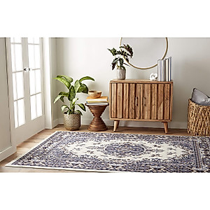 Home Dynamix Premium Sakarya Traditional Medallion Border Area Rug, Porcelain, 5'2"x7'4" Rectangle