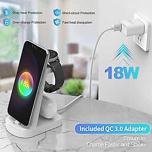 Charging Station for Samsung Multiple Devices,3 in 1 Fast Charging Stand USB-C Charger for Galaxy Watch 5/5 Pro/4/3/Active,Galaxy S23/S22/S21/S20/S10/Note20/Note10/Z Flip 4/Z Fold 4/Galaxy Buds