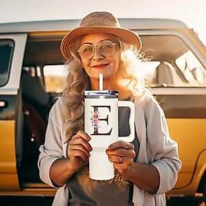Personalized Gifts For Women - Personalized Gifts For Birthday, Christmas - Monogrammed Gifts Customized Gifts For Woman, Mom, Wife, Best Friend, Sister, Coworkers - Custom Tumbler With Handle 40oz