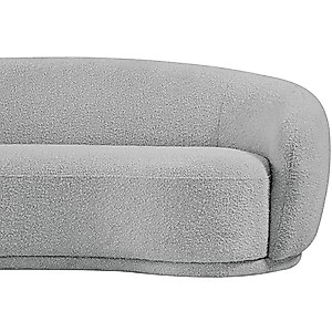 Meridian Furniture 693Grey-L Hyde Collection Modern | Contemporary Boucle Fabric Upholstered Loveseat, Grey, 64" W x 38" D x 27.5" H