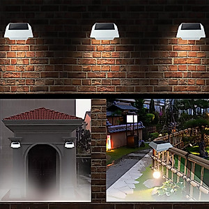 MOLEBIT Solar Gutter Lights Motion Sensor Outdoor Security Light (2 Pack), Waterproof LED (6-Diode) Durable Fence Gutter Driveway Garden Patio Path Decking Light Made for Quality Outdoor Life