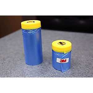 Plastic Sheeting Automotive Masking Tape - Multi Size Pack - No Residue Painters Plastic Drop Cloth for Painting - Plastic Paint Tape and Drape - Pre-Taped Masking Film (65 Feet) (3 of Set (59 in))