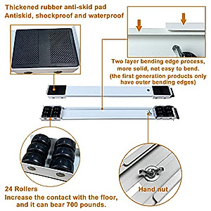 Appliance Rollers Heavy Duty,Max 32in,Second Generation Extendable Appliance Rollers Mobile Washing Machine Base Easily Move Washing Machines, Dryers, Refrigerators, Furniture (White)