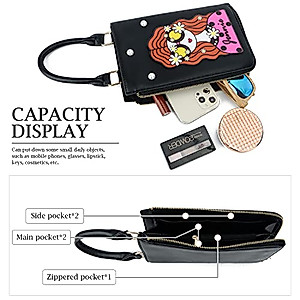 LUI SUI Women's Novelty Unique Girls Face Shoulder Purse Bags Personalized Cute Tote Top Handle Satchel Crossbody Bags