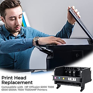 Toyget 564 Printhead 4-Slot Replacement for HP 564 564XL 4-Slot CN642A CB326-30002 for HP Photosmart 7520 7510 7525 7515 C6340 D7560 C6350 Printer Printhead(1 Pack), Black