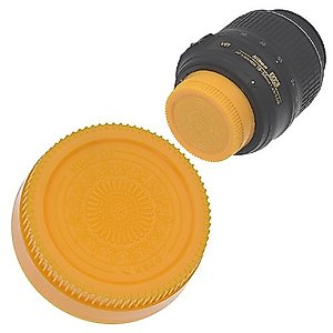 Fotodiox Designer (Yellow) Rear Lens Cap Compatible with Nikon F-Mount Lenses (Non-AI, AI, AIS, AF, AFD, AFS, G, DX, FX)