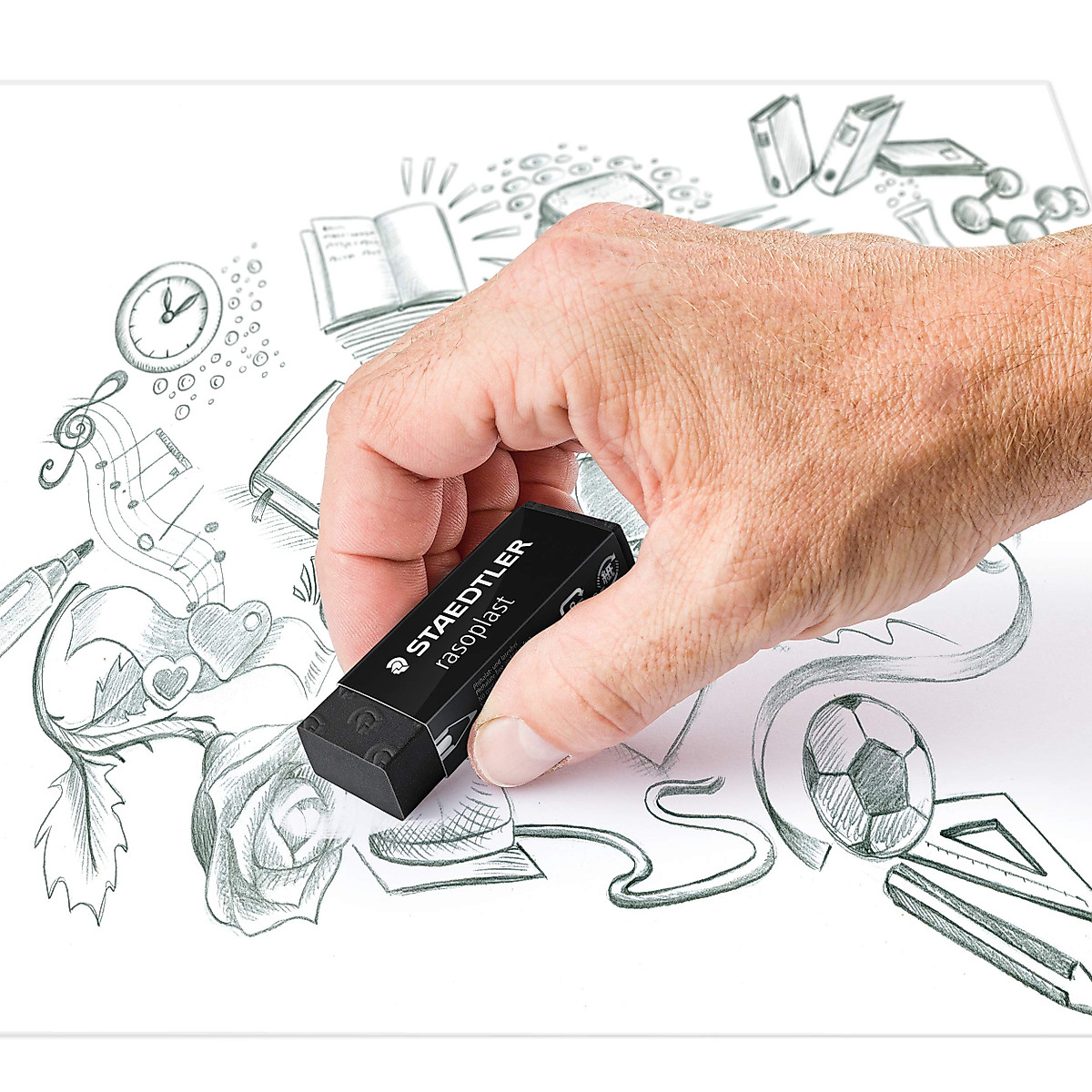 Staedtler Rasoplast 5269-S1BK Eraser and Sharpener Set - Black