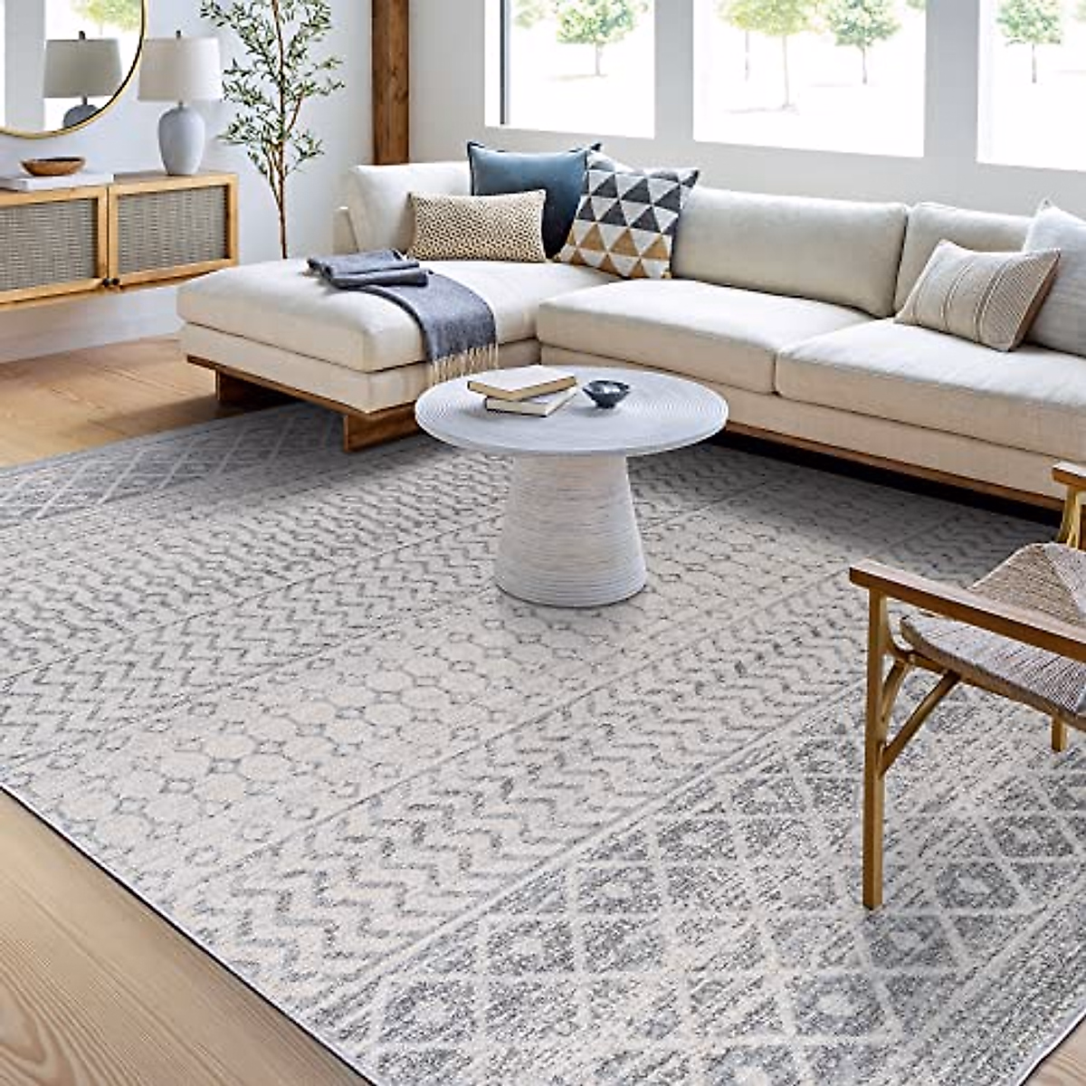 Artistic Weavers Chester Boho Moroccan Area Rug,7'10" x 11',Grey
