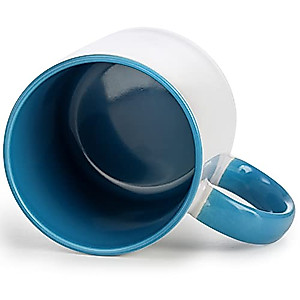 AVLA 6 Packs Porcelain Sublimation Mugs, 12 OZ Blank Drinking Cups with Handles, DIY Coated Ceramic Coffee Mug Sets for Cappuccino, Tea, Milk, Latte, Hot Cocoa, Microwave and Dishwasher Safe