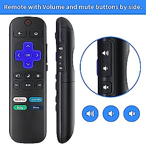2Pcs New Remote Control Replaced for Roku TV, Compatible for TCL Roku,for Hisense Roku,for Onn Roku【Not for Roku Stick,Box and Players】