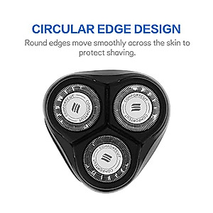 3 Pack SH30 Replacement Heads for Philips Norelco Shaver Series 3000, 2000, 1000 and S738 with Durable Sharp Blade, Comfortcut SH30 Shaving Heads, Razor Blades for S1560, SH30 Philips Head