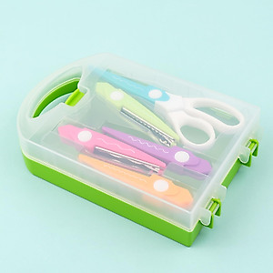 6Pcs/Set Craft Scissors Decorative Paper Edge Scissors With Storage Box Set, 5 Kinds Zig Zag Edges Scissors Great for DIY Projects Paper Card,Photo, Scrapbook,Office School Home Manual