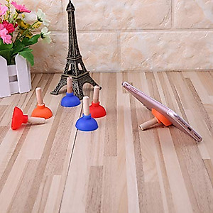 HELYZQ Mini Colorful Toilet Shape Plunger Holder Sucker Stand for Mobile Phone PSP