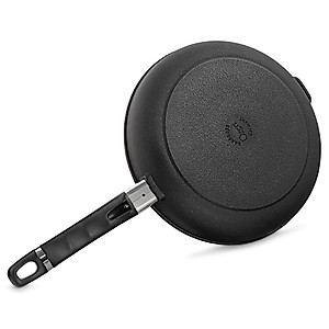 Ozeri 100% Made in Germany and Free of GenX, PFBS, Bisphenols, APEO, PFOS, PFOA, NMP & NEP Professional Series Hand Cast Ceramic Earth Fry Pan, 10-Inch, Black