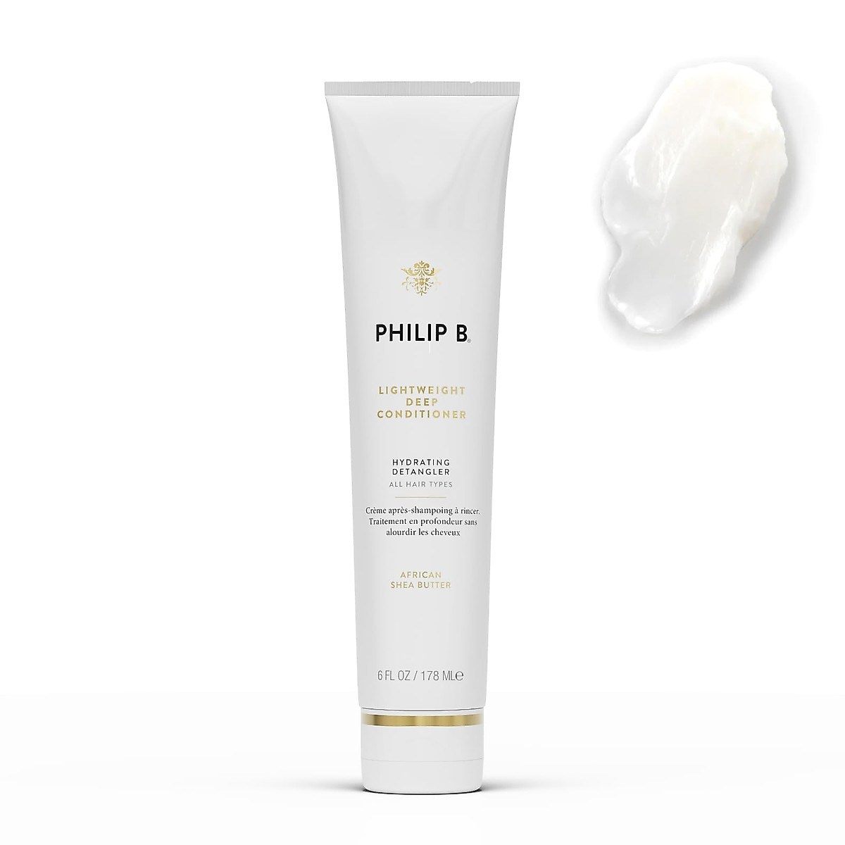 PHILIP B Light-Weight Deep Conditioner 6 oz. (178 ml) | Hair Moisturizer Detangler, Adds Shine and Smoothness to Hair, All Hair Types