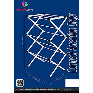 Mabel Home Foldable Clothes Drying Laundry Rack (White)