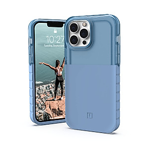 URBAN ARMOR GEAR [U by UAG Designed for iPhone 13 Pro Max Case Blue Cerulean Dip Slim Lightweight Stylish Translucent Shock Absorbing Antimicrobial Modern Protective Phone Cover, [6.7 inch Screen]