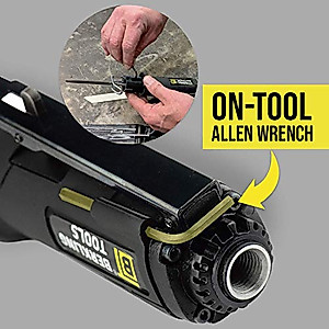 Berkling Tools 7102 Compact Low Vibration Air Saw/Air File with 8 pcs Blade Kit (3 Bi-Metal Saw Blades 18T 24T 32T and 5 Files) Multi-function Pneumatic Reciprocating Body Saw Air Powered Mini Tool