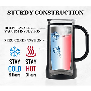 Onebttl Personalized Travel Mug with Handle, Beer Stein for Men, Funny Custom Alcohol Gifts for Beer Lovers, Unique Birthday Christmas Gifts for Him, the Man the Myth the Legend, D